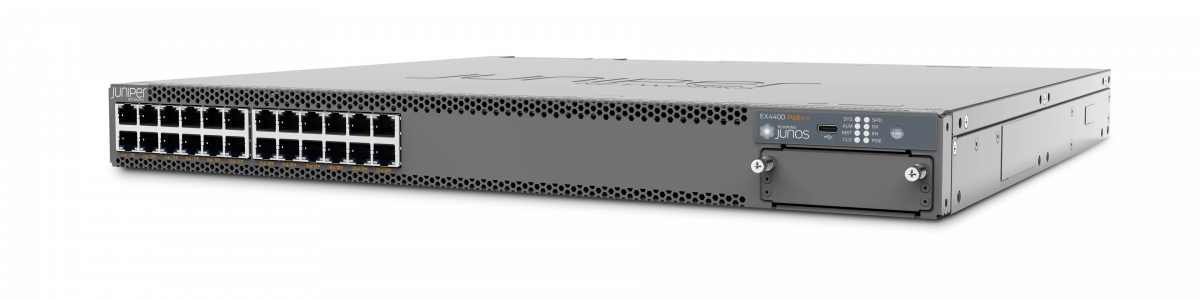 EX4400-24P 24x1G POE switch with 4x25G and 2x100G uplink/stacking ports ...